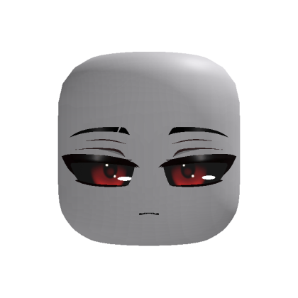 Chibi Sleepy Demon Cat Face - Red