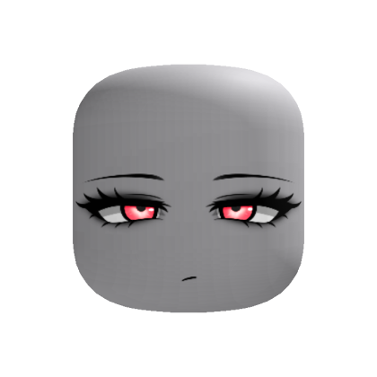 Pretty Bored Face With Glowing Red Eyes