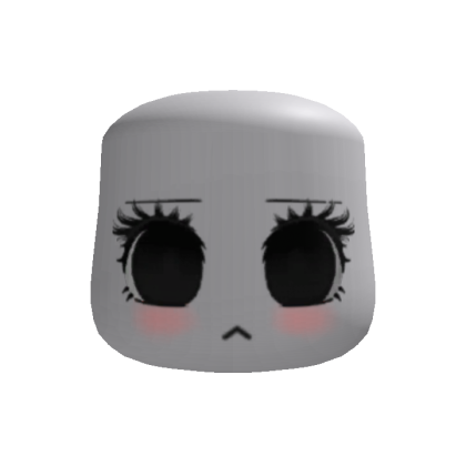 cute confused blush face
