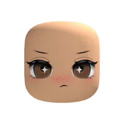Wajah Makeup Blush Chibi Marah Lucu