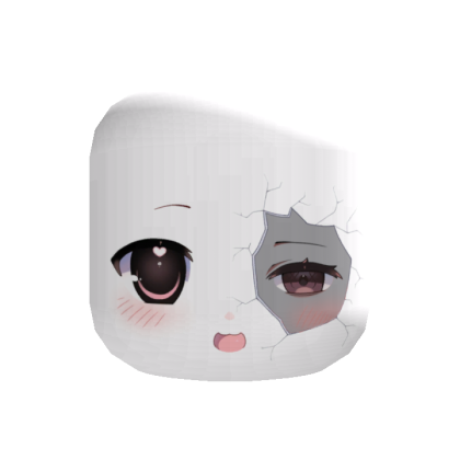 cute cracked moe kigurumi doll mask face