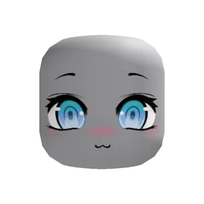 Blue Cute Chibi Anime Girl Lashes Eyes Face - Roblox