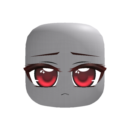 Playful Relaxed Kawaii Anime Face - Red