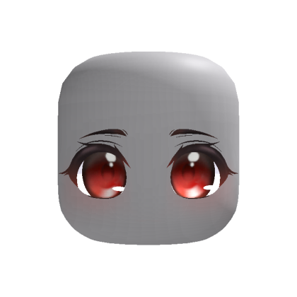 Cute Happy Anime Girl Eyes - Red