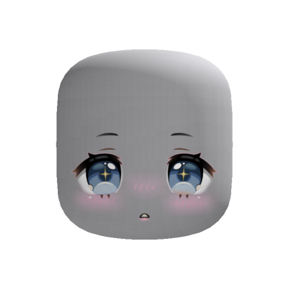 Worried Chibi Blush Makeup Face (Customizable)