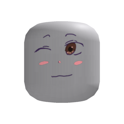 cute wink face with brown eyes