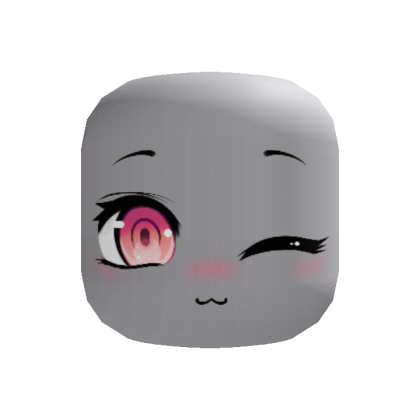 Chibi lindo rojo Anime Girl Lashes Eyes Face - Roblox