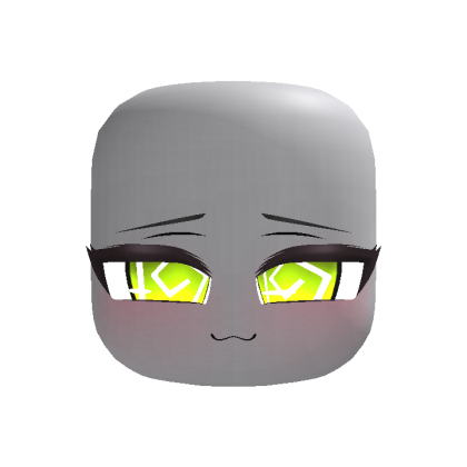 Animated Kawaii Chibi Smug Face - Swirl Green