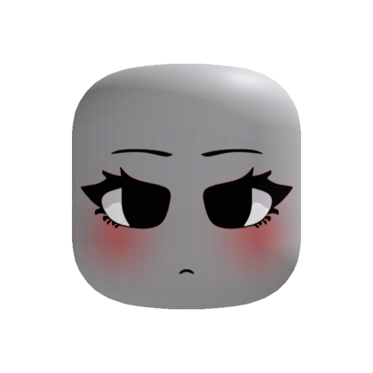 Chibi Sad Goth Face Blush