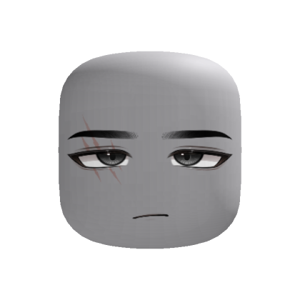 Serious Scar Warrior Anime Boy Face
