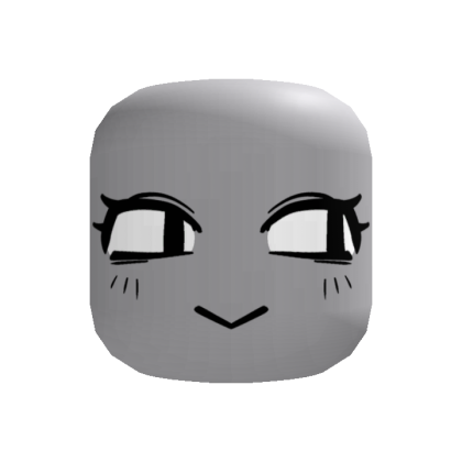 cute side eye face with lashes(recolorable)
