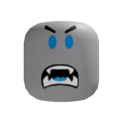 Blue Angry Face