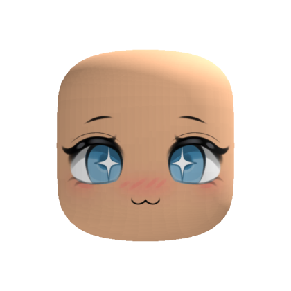 Happy Cute Chibi Blush Makeup Face