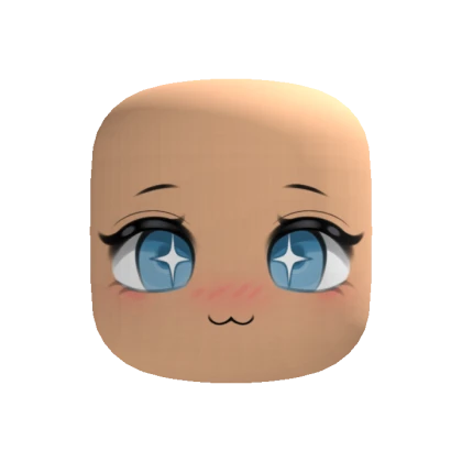 Happy Cute Chibi Blush Makeup Face