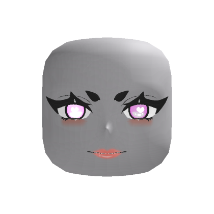 Animated Chibi Pink Love Eyes Face - Roblox
