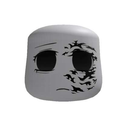 droopy tired anime eyes black & scar
