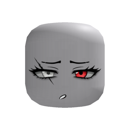 Cute Worried Blind Red Eye Face