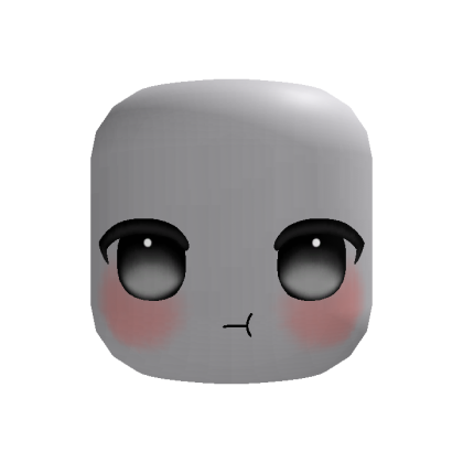 Animated Cute Sulking Chibi Face (Black)