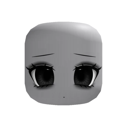 cute chibi moe face with eyeshadow♡