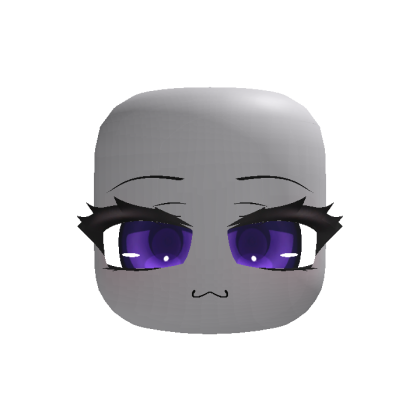Chibi Smug Cat Face - Purple
