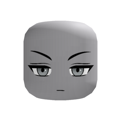 Chibi Focused Face - Grey