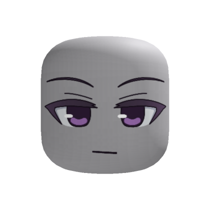Purple Bored Stoic Anime Face