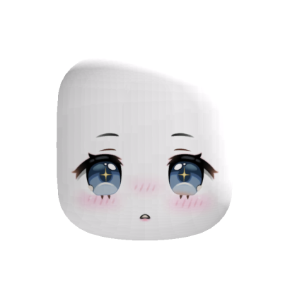 Worried Chibi Blush Makeup Face