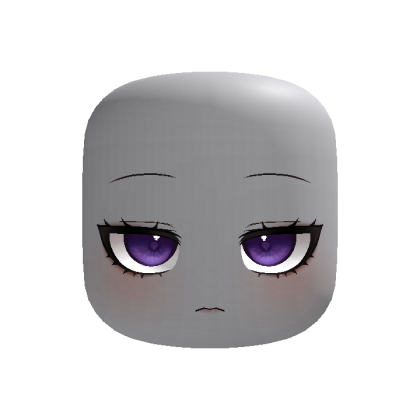 (ANIMATED) tired bored emo anime chibi face purple