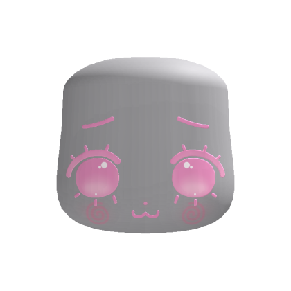 cute (animated) pink chibi wii mii doll head