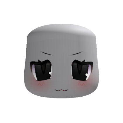 mischievous silly moe anime chibi head recolorable