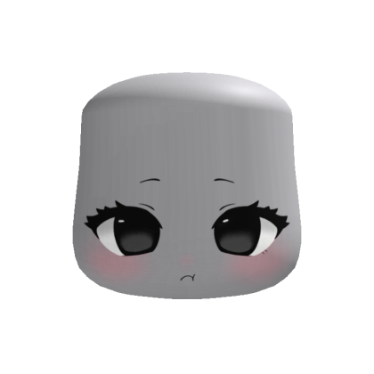 Cute Black Chibi Doll Cheeks Anime Face
