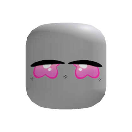 Pink Tired Droopy Star Eyes Face Head