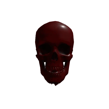 Scary Realistic Skull Head (Red)