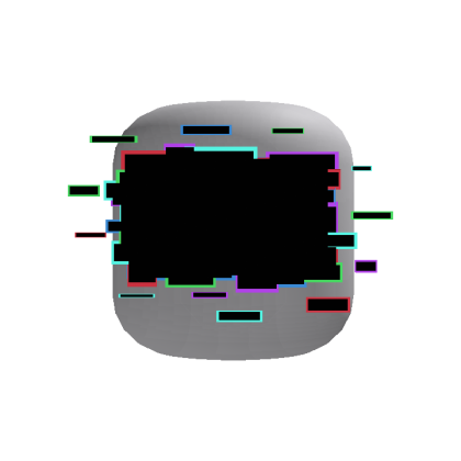 Animated Glitch Face TV