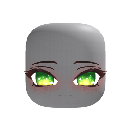 Animated Relaxed Glimmering Anime Face - Green