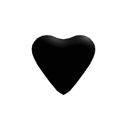 Heart Head Black - Roblox