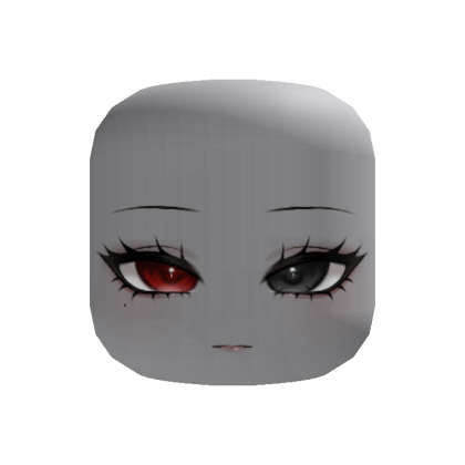 red bored intimidating anime face (recolorable)