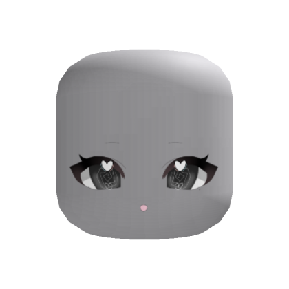 Mata jantung abu-abu pusing anime terkejut eepy chibi