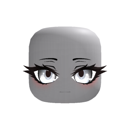 Animated Cute Chibi Face - Grey