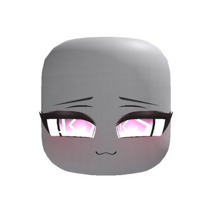 Animated Kawaii Chibi Smug Face - Swirl Pink