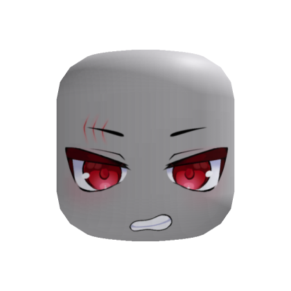 Angry Red Scar Eye Anime Face