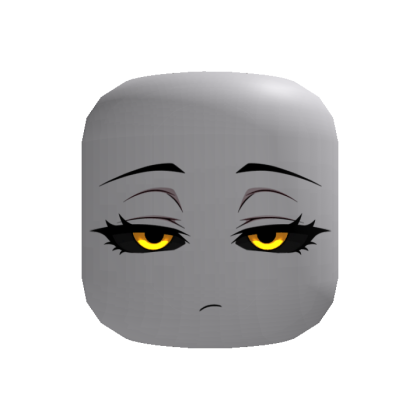 Annoyed Gold Demon Face