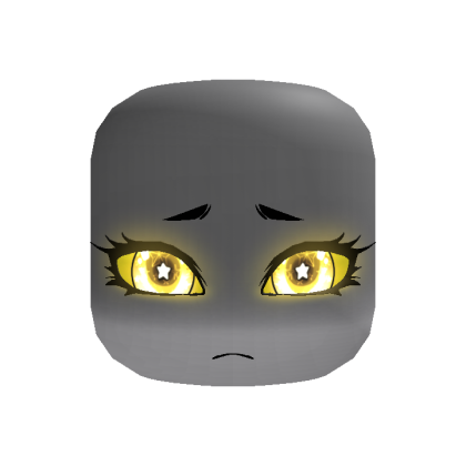 Animated Cute Yellow Glowing Face Following Eyes