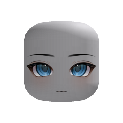intimidating serious anime face (recolorable)