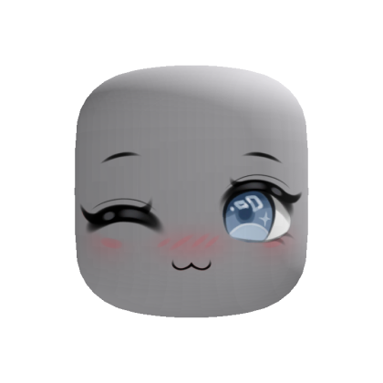 Cute Chibi Blush Wink Makeup Face (Customizable)