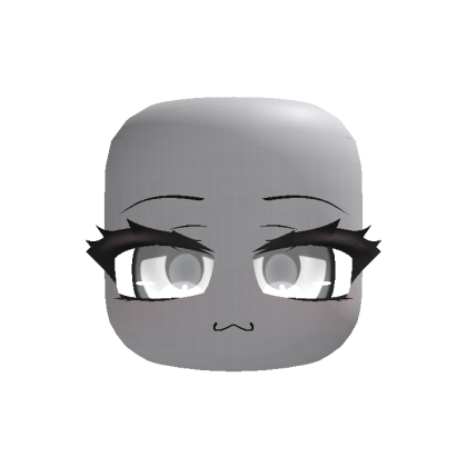 Chibi Smug Cat Face - White