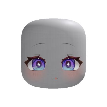 cute star eyed sparkle yum face (recolorable)