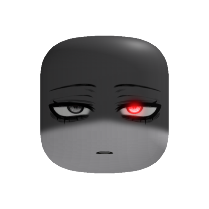 Shadowed Manga Face With Glowing Red Eye
