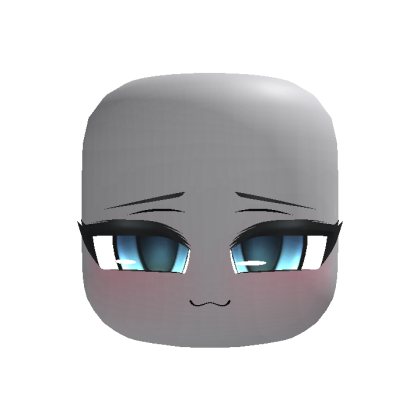 Animated Kawaii Chibi Smug Face - Light Blue