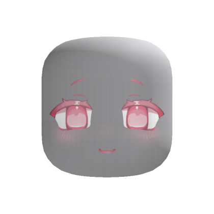 Chibi Cute Pastel Pink Face [Recolorible] - Roblox